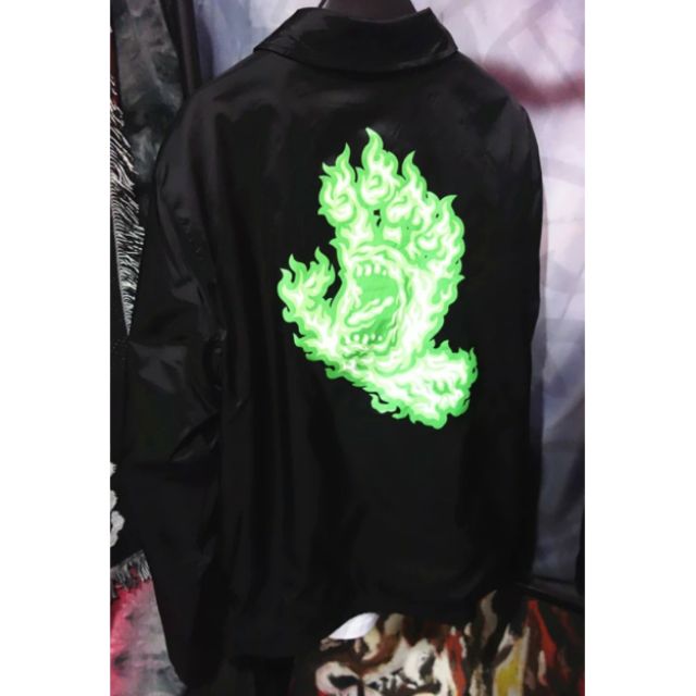 Santa Cruz Flame Coach Jacket Windbreaker HIP HOP Rap Size Sm | Shopee ...