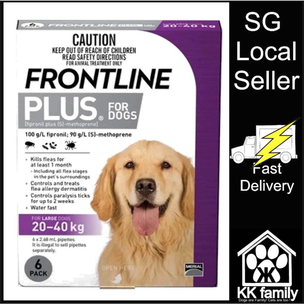 [ pet ] [6 doses pack] Frontline plus for dogs up 20-40kg | Shopee ...