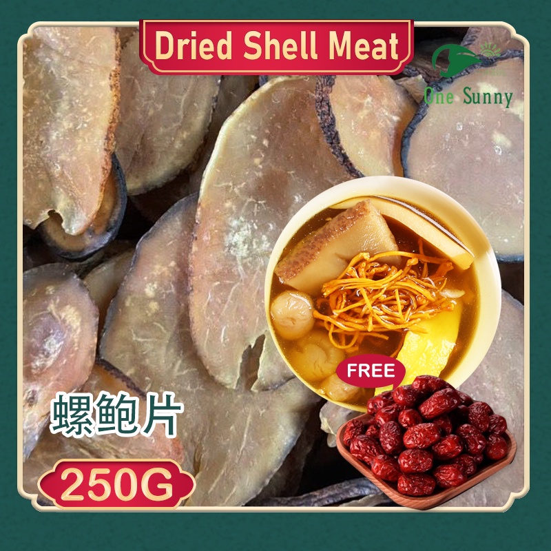 One Sunny Dried Shell Meat 螺鲍片250g Free Red dates 100g | Shopee Singapore