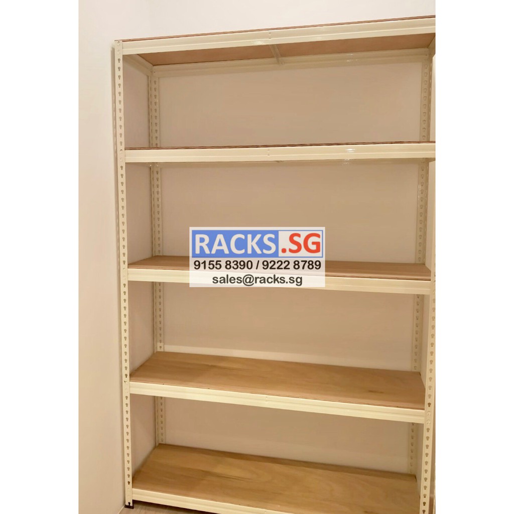 4-Tier Boltless Rack with PLYWOOD Shelves (D750mm/D900mm) in Various ...