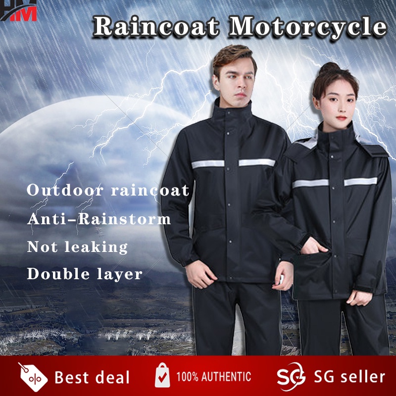 【HM】raincoat motorcycle outdoor water proof rain suit night reflectiive ...