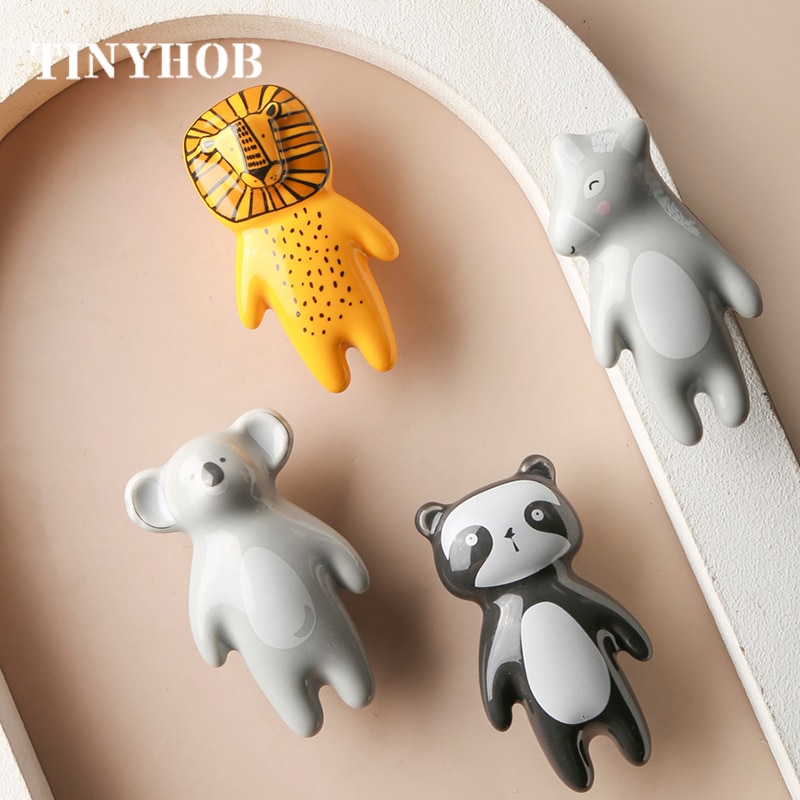 Animal shape /Cartoon Children Room Yellow Ceramic Cabinet Knobs ...