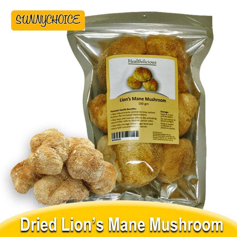Dried Lion's Mane Mushroom(100g)/ GMO Free/No Filler,Artificial ...