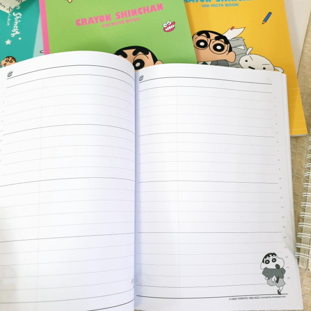 Crayon Shin-Chan 25k Thick Version Horizontal Line Notebook Fixed Page ...
