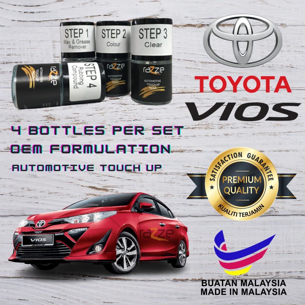 TOYOTA VIOS – Touch Up Paint Colour Scratch Stone Chip – RAZZE | Shopee ...