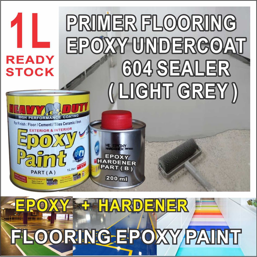 HEAVY DUTY EPOXY WATERPROOF FLOOR PAINT ( 1L ) [ Include Hardener ] CAT ...