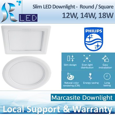 (Philips) Marcasite - LED Downlight - 12W 14W 18W | Shopee Singapore