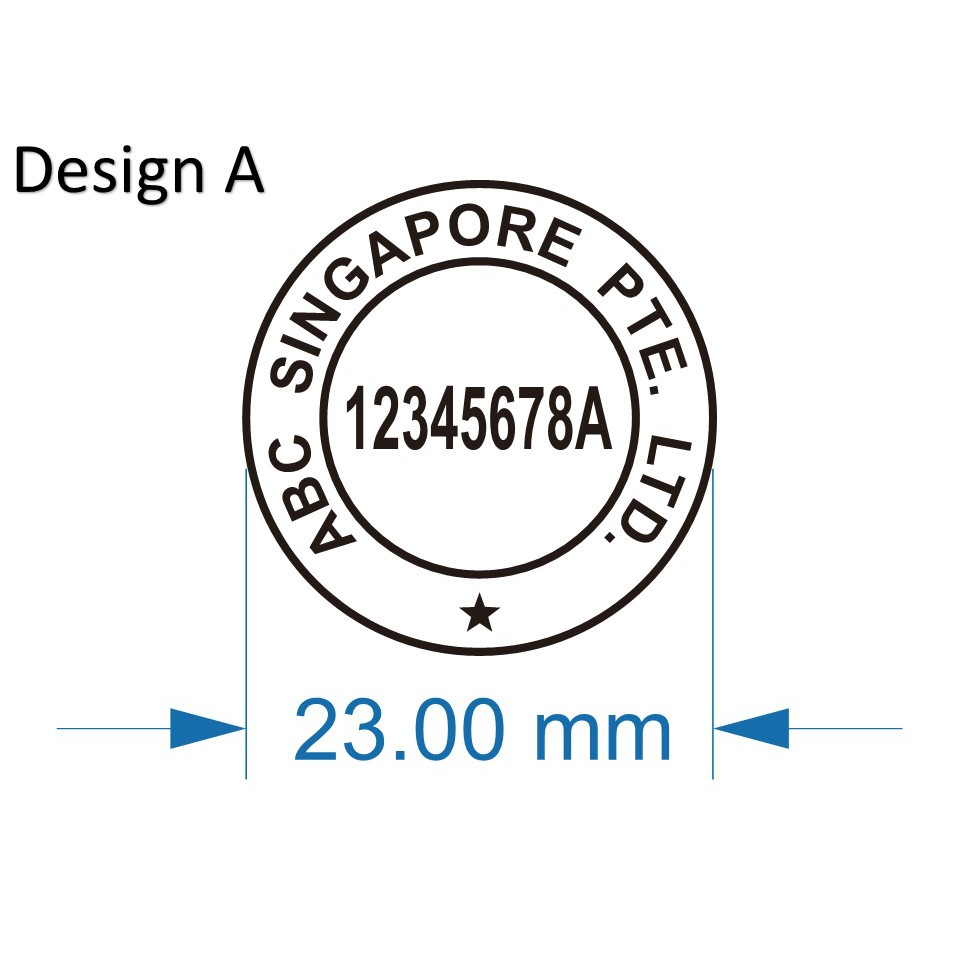 ENS 018 Diameter 23mm Company Stamp Customize Pre inked Stamp Contact 