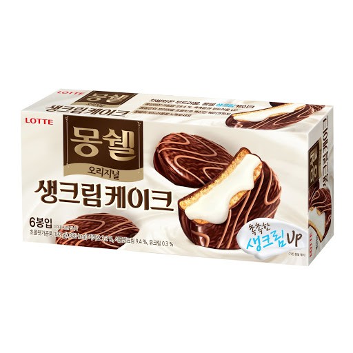 LOTTE Mongshell Cream cake 204G 롯데 몽쉘 크림케이크 | Shopee Singapore