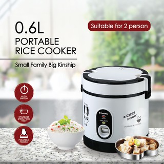 PowerPac Mini Rice Cooker, Electirc Lunch Box 0.6L/1.2L (PPRC09/PPRC113 ...