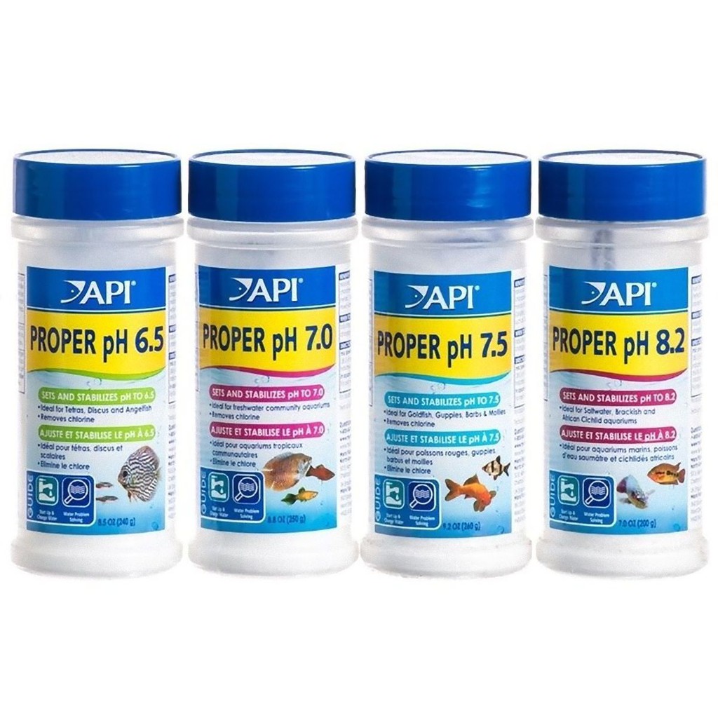 API PROPER PH (240g) 6.5 7.0 7.5 8.2 AQUARIUM BUFFER & WATER ...