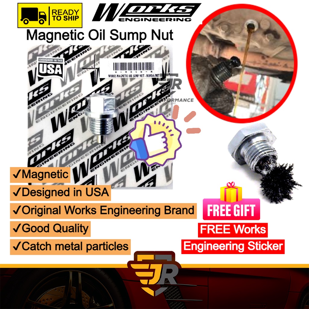 Works Engineering Magnet Oil Sump Nut Drain Plug Nut Toyota Nissan ...