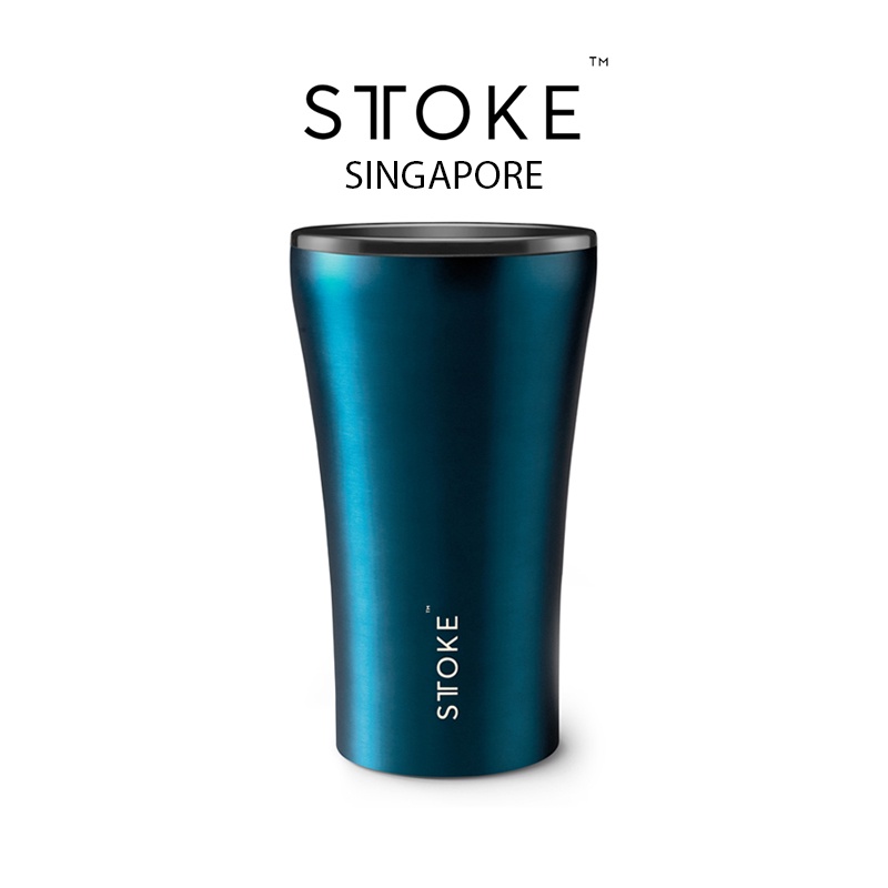 STTOKE [Steel Blue] 12/8 Oz Cup Reusable Shatterproof Ceramic Cup ...