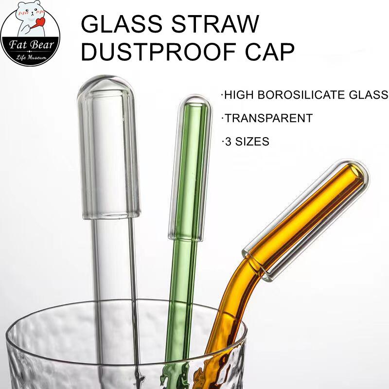 Glass Straw Dustproof Cap 3 Sizes Straw Dustproof Cover Straw Anti-Dust ...