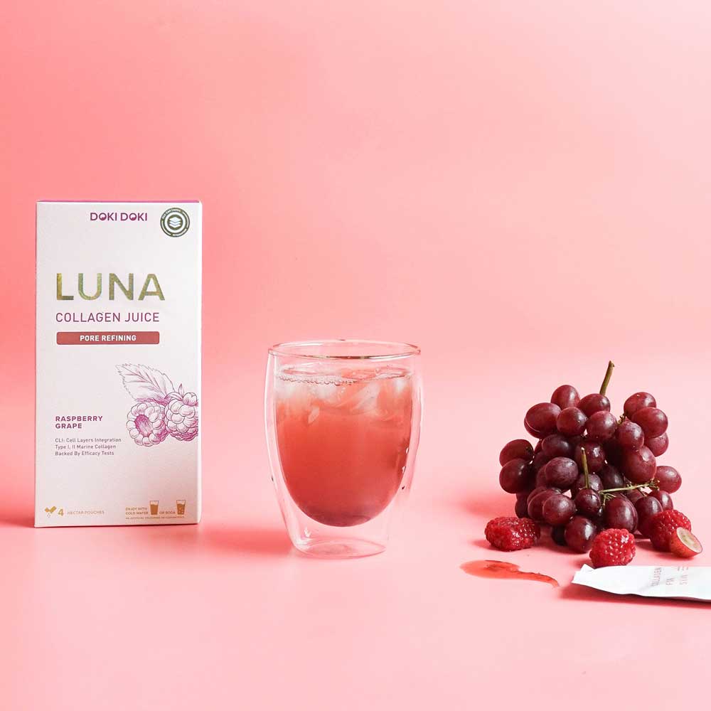Doki Doki Luna Pore Refining Collagen Juice - Lychee Goji | Raspberry ...