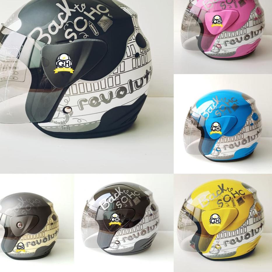 Quality Helmet EVOLUTION NOTES REVOLUTION SERIES HALF FACE Model GM EVO ...