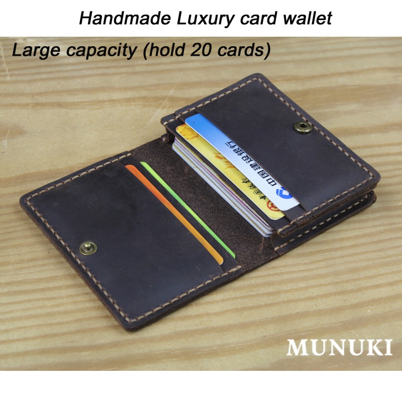Munuki Credit/ID Card Case Genuine leather Handmade High Quality Men ...