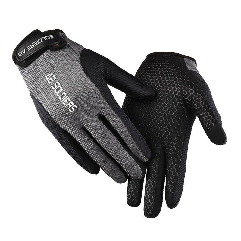 Men's Cycling Gloves Full Fingers Anti Slip Touch Screen Outdoor Sport ...