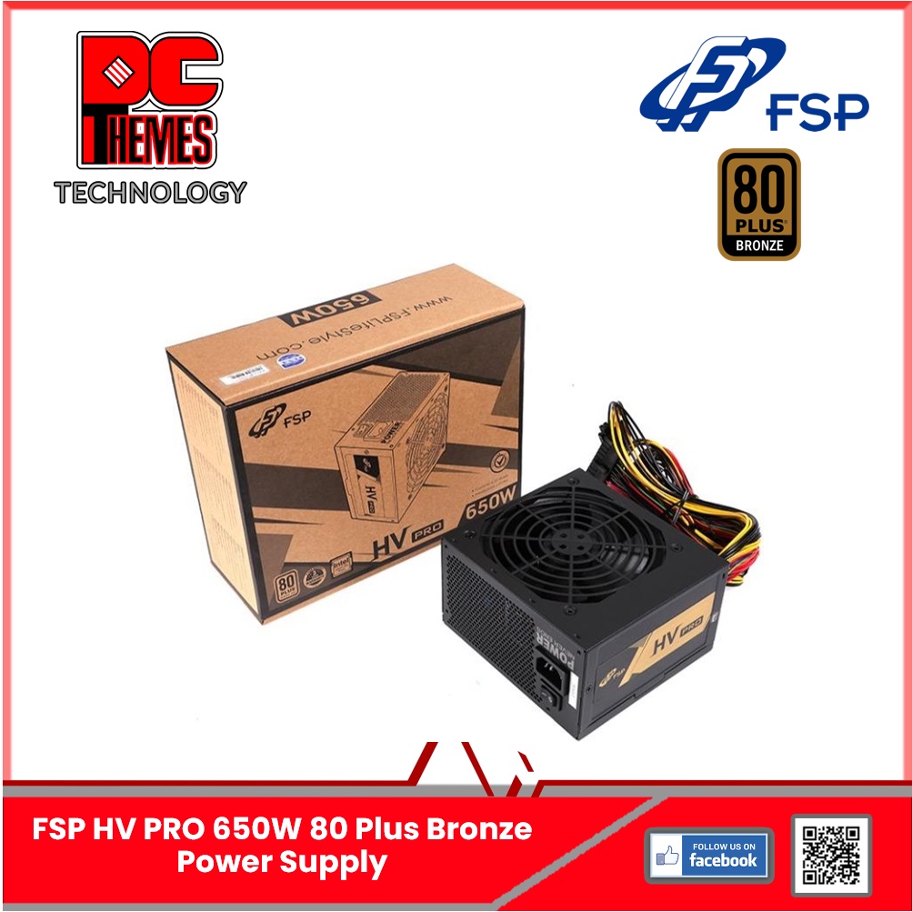 FSP HV PRO 650W 80 Plus Bronze Power Supply | Shopee Singapore