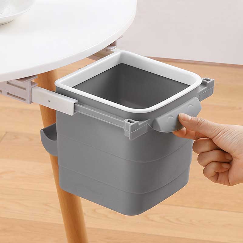 Hanging Trash Can Hidden Retractable Office Desk Adhesive Dustbin Trash ...