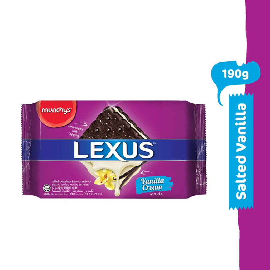 Lexus Salted Vanilla Sandwich Biscuits, 190g | Shopee Singapore