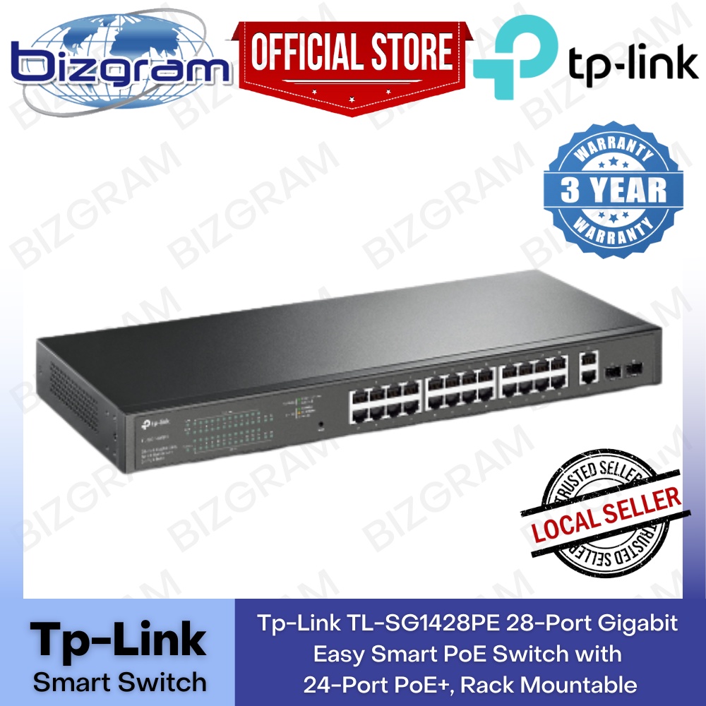 Tp-Link TL-SG1428PE 28-Port Gigabit Easy Smart PoE Switch with 24-Port ...