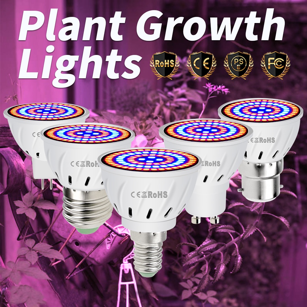 LED Plant Grow Light Bulb E27 Full Spectrum Plants Lamp Hydroponic MR16 ...