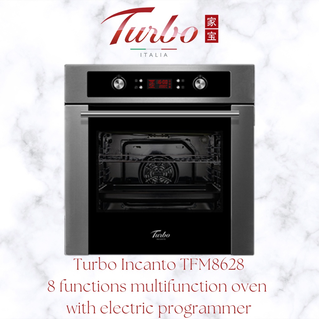 Turbo Italia - Turbo Incanto TFM8628 8 functions multifunction oven with electric programmer ...