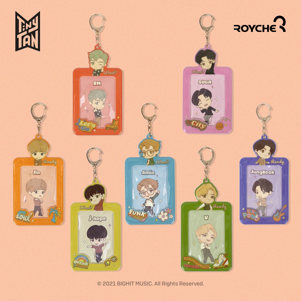 ★READY STOCK★ TinyTAN Dynamite Photocard Holder Top Loader Key Holder (including sticker) BTS ...