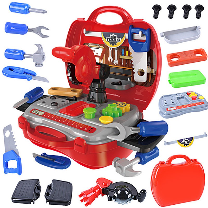 19 Pcs Tool Toy Set Builder Pretend Play Toolkit for Boy Kids Baby Toys ...