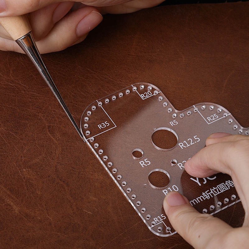 Cutting Ruler Round Angle Hole Positioning Acrylic High Transparent ...