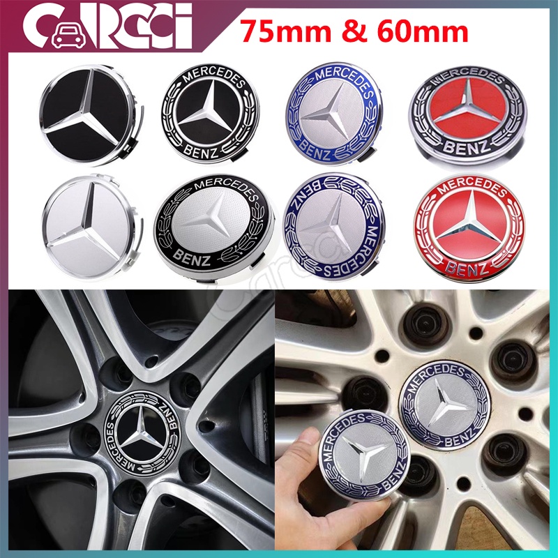 4pcs Mercedes-Benz Wheel Center Rim Caps 3D Emblem Car Tire Hub Cap ...