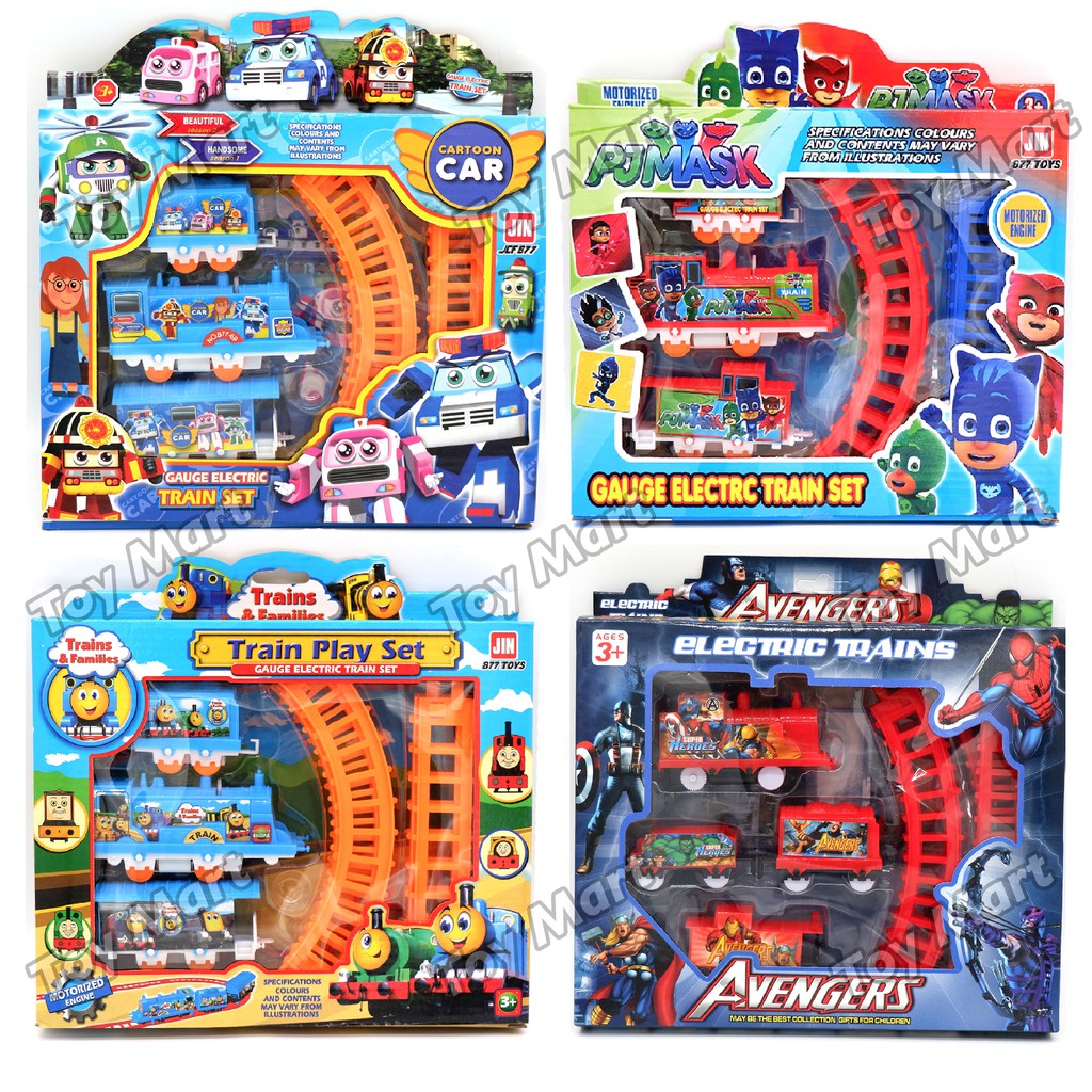 Cartoon Electric Play Train Set with Railway Set All Characters ...
