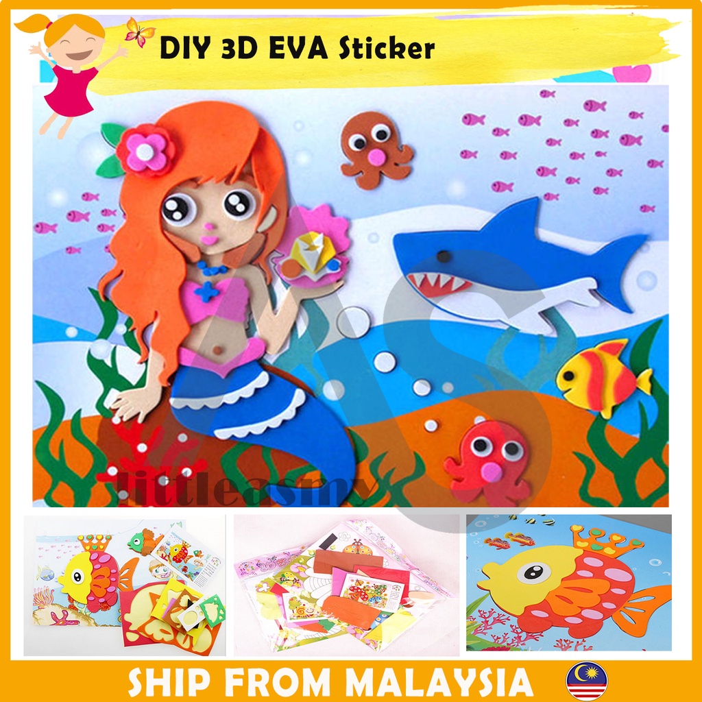 EVA Sticker DIY Kids Educational Arts Crafts Kids Preschool | Shopee ...