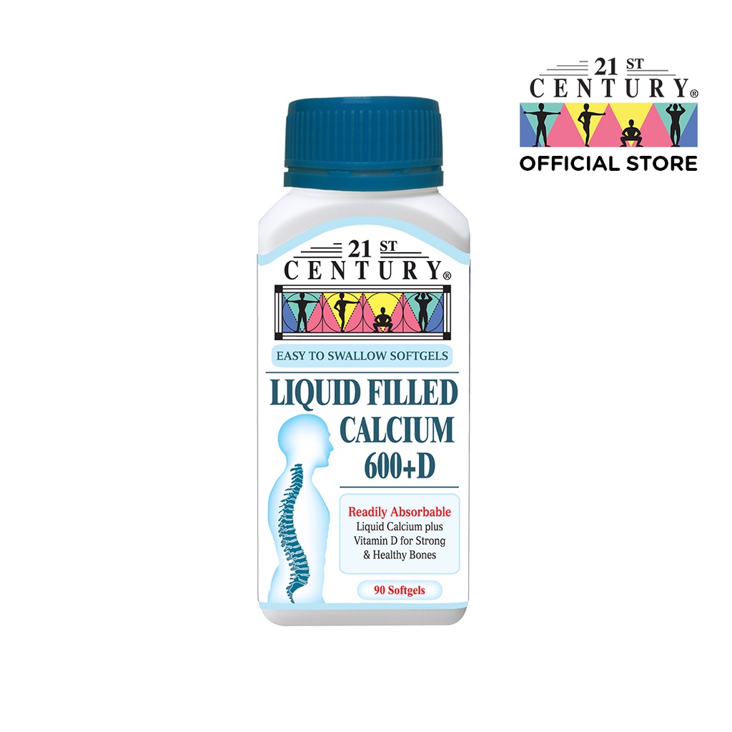 21st Century Liquid Filled Calcium 600Mg +D 200Iu (90 Softgels ...