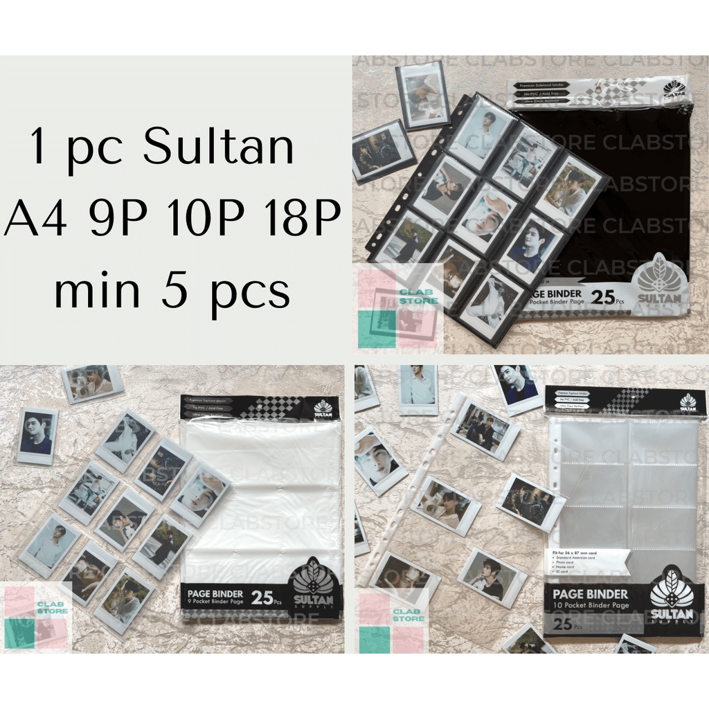 Sultan Page Sleeve A4 Binder Album Kpop Photocard PC Pokemon Vanguard ...