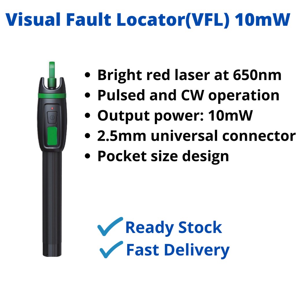10mW Fiber Optic Visual Fault Locator (VFL) | Shopee Singapore