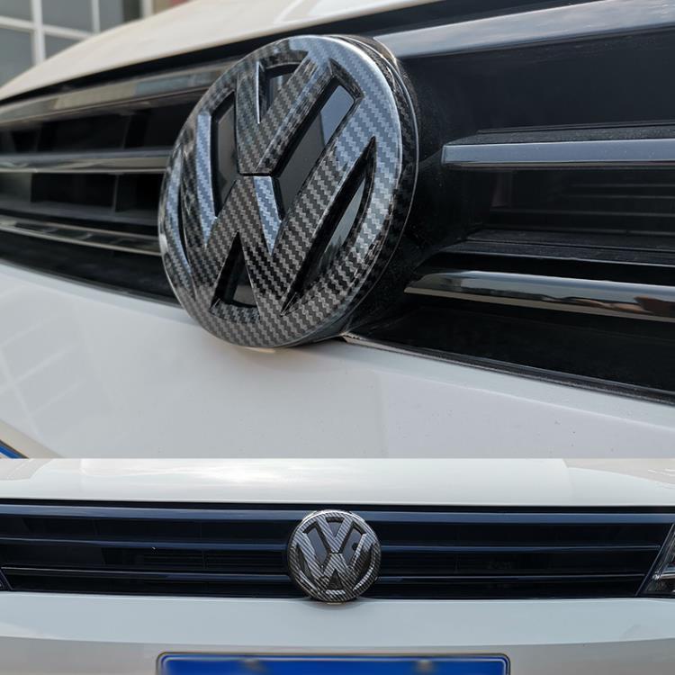 VW Volkswagen Carbon Fiber Pattern Three-Dimensional Car Logo ...