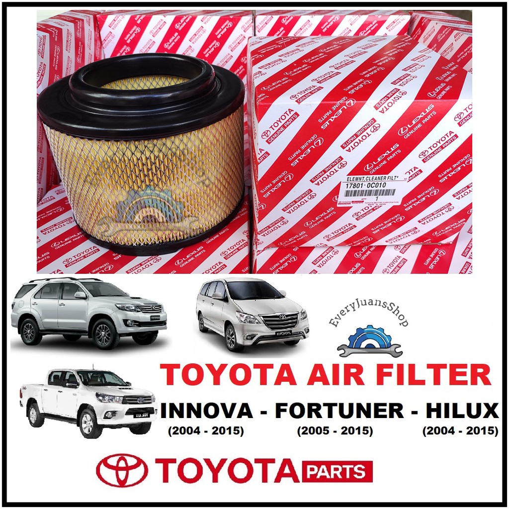 Toyota Air Filter Innova Fortuner Hilux ( 2004 - 2015 ) | Shopee Singapore