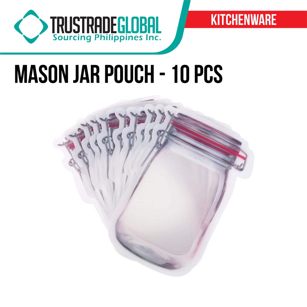 Mason Jar Pouch / Ziplock Bag 10 pcs | Shopee Singapore