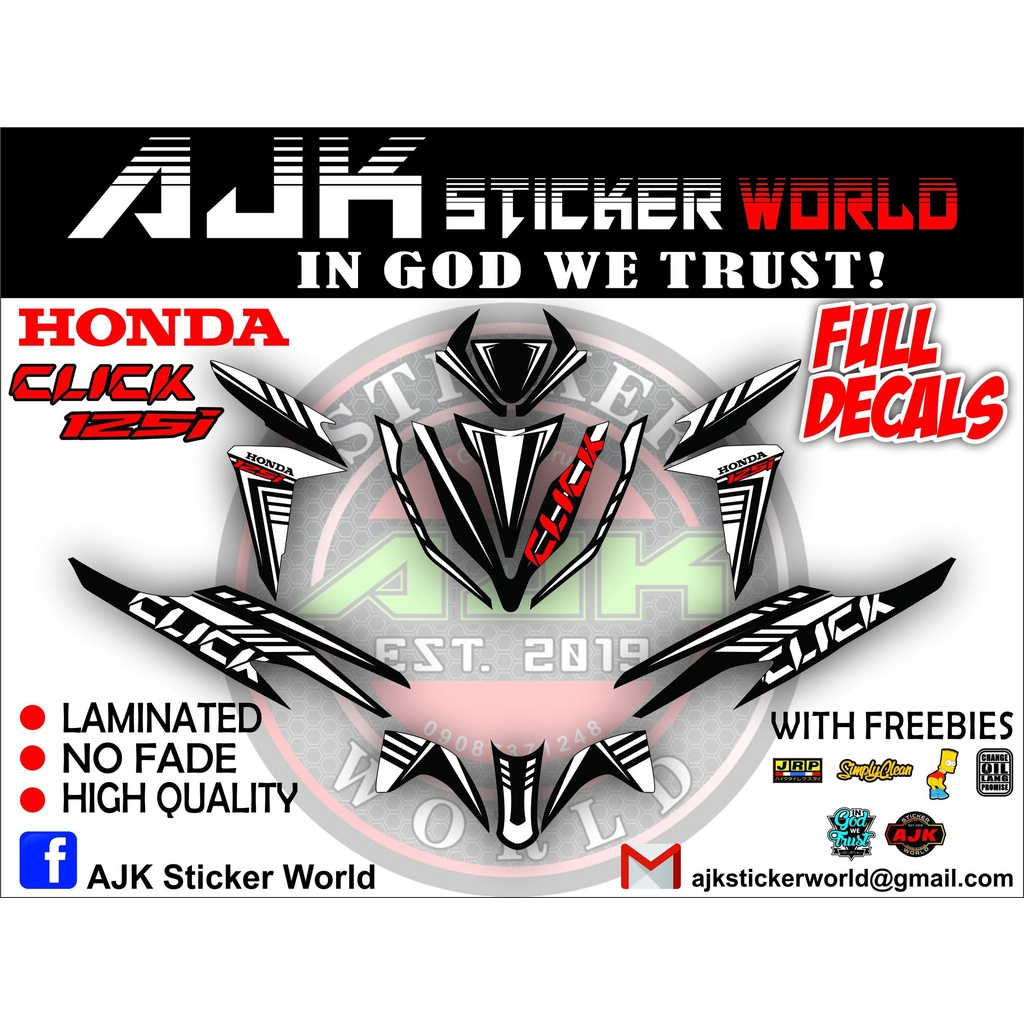 Honda Click 125i Full Decals | Shopee Singapore