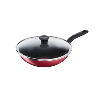 Tefal So Red 6pc Set (Frypan 20cm + Frypan 28cm + Wokpan 28cm With Lid ...