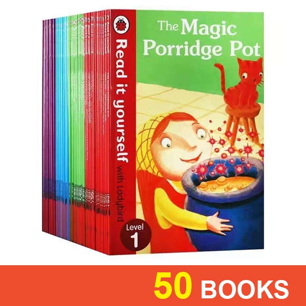 [SG Stock] Ladybird Read It Yourself Collection (LEVEL 1/2/3/4) (50 Books) | Shopee Singapore