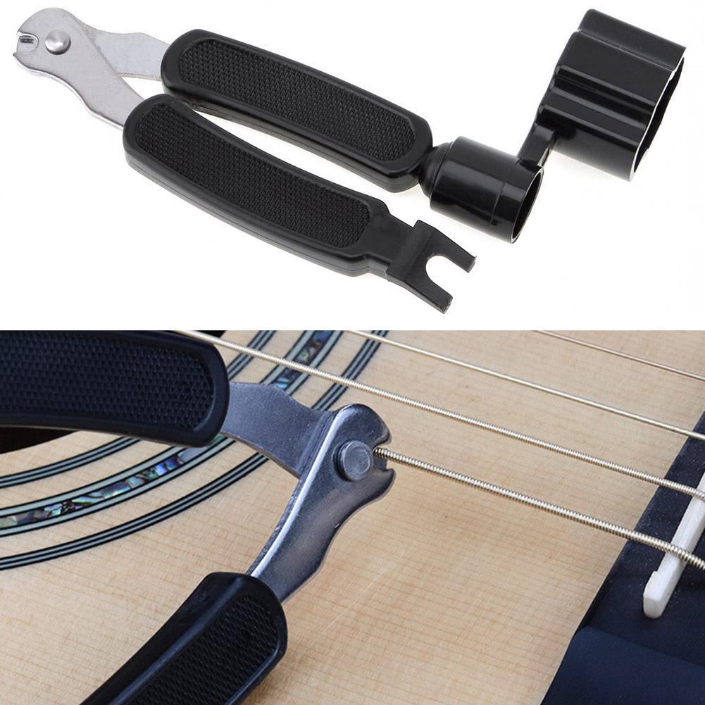 3 in 1 Tool Guitar Winder + String Cutter + Pin Puller for Guitar Banjo ...