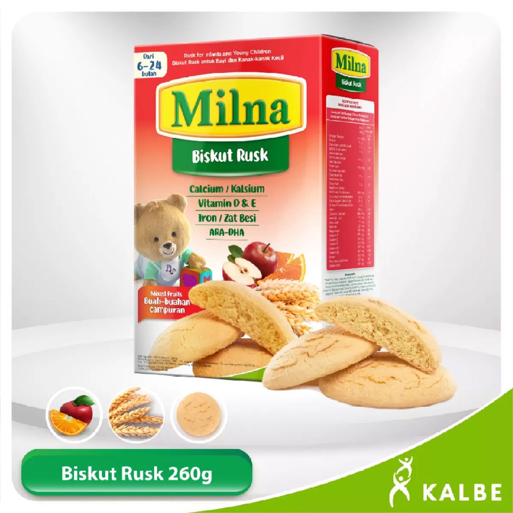 MILNA Baby Rusk Mix Fruit (260g) | Shopee Singapore