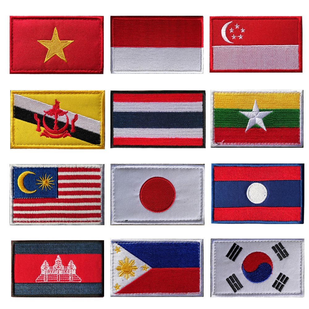 Southeast Asian Flag Thailand Singapore Malaysia Vietnam Laos Cambodia ...
