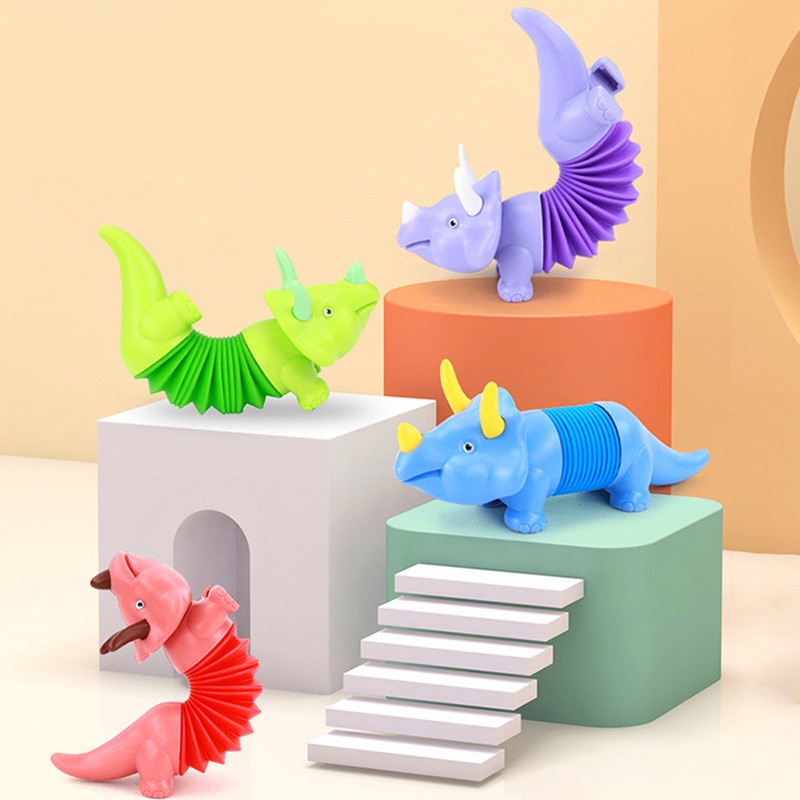Dinosaur Retractable Toys Fidget Stress Relieve Toys Kid Autism Anti ...