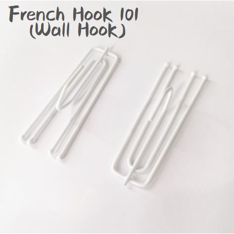 French Pleat Hook 101 (Wall Hook) / 104 (Ceiling Hook) | Shopee Singapore