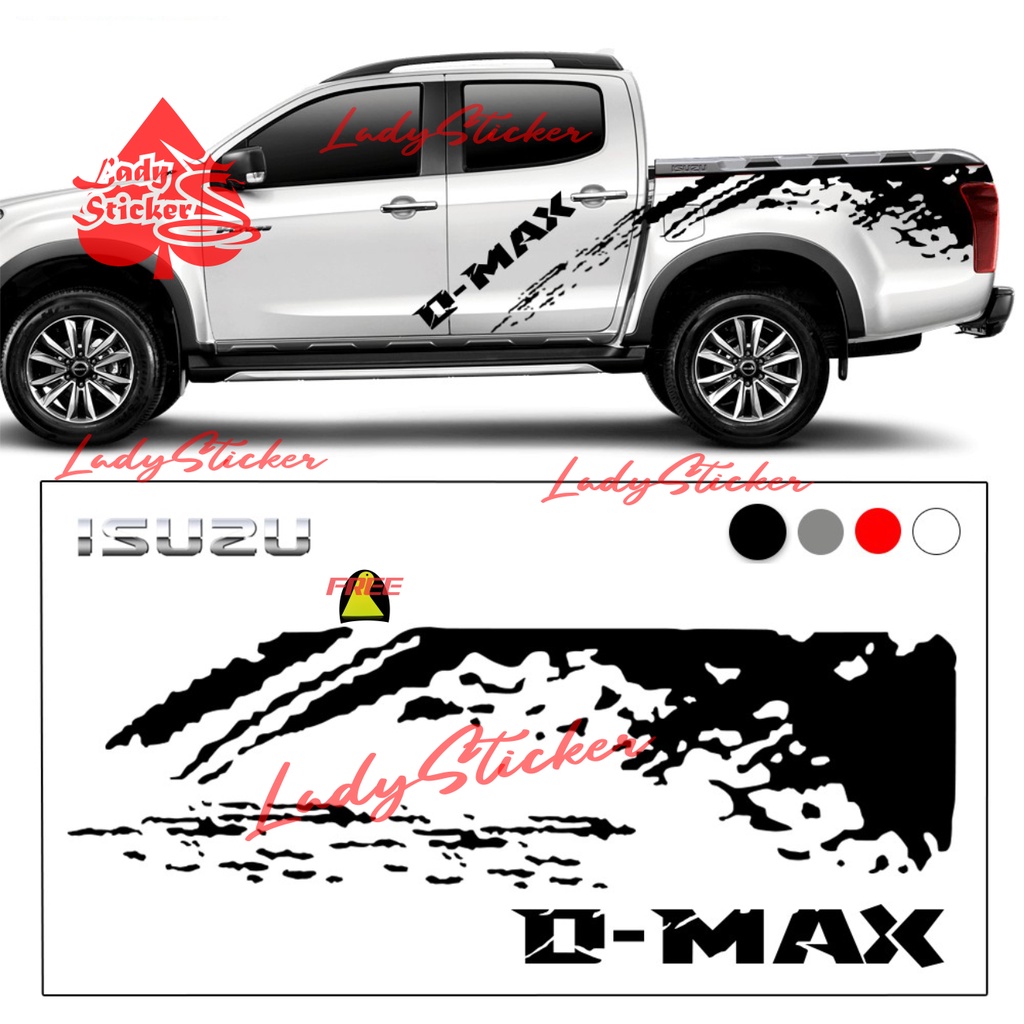 Sticker CAR STICKER D MAX CUTTING CAR STICKER ISUZU DMAX OFF ROAD SIDE ...