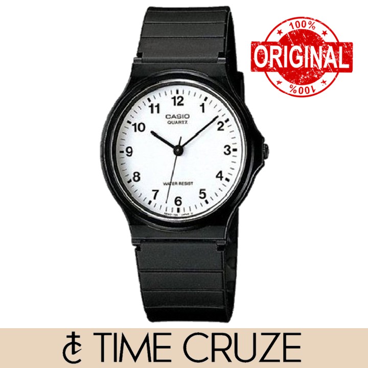 [Time Cruze] Casio MQ-24 Classic Simple Black Resin Quartz Analog Men ...